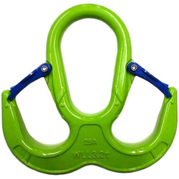 ≪特長≫クレーンフックに掛ければ両爪フックに。接続金具不要、LSダブルフックのみで4点吊りセットとして使用できます。4点吊りでワイヤーロープ、ベルトスリングを4本かける場合にもかさばらずに安全に使用可能。60°の吊り角度表示刻印入りで安心。...