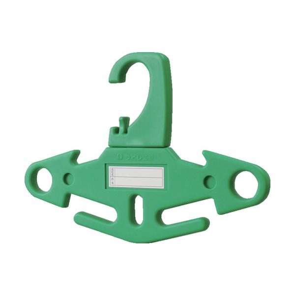 《特長》 フルハーネスを着用時の形状を保持して保管することができるので、絡まらずにスムースな装着が可能です。ロッカーに収納できるコンパクトタイプです。複雑な構造のフルハーネス型安全帯を着用しやすい状態で保持できます。《仕様》色：グリーン幅(...