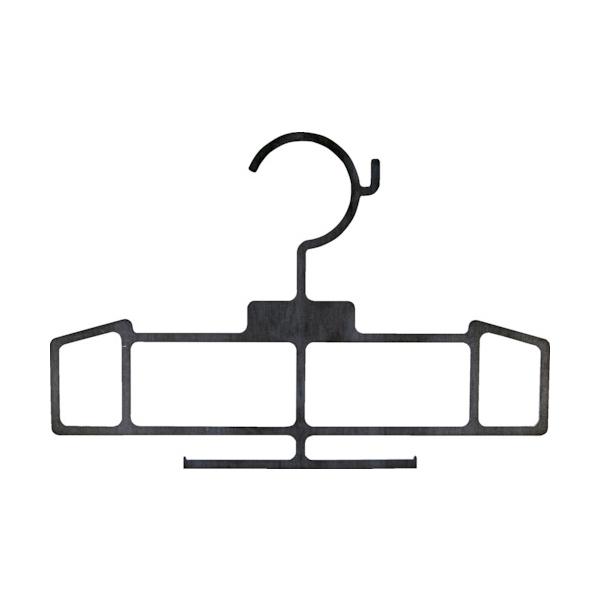 特長リュックの中にも収納できるコンパクトなハンガーです。熱間圧縮鋼板（鉄製）の為強度があります。薄型なのでバッグの中でかさばりにくいです。塗膜加工で傷に強いです。用途フルハーネスの保管に。仕様・規格 ヘルメットフック付色：黒幅(mm)：31...