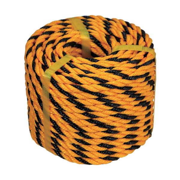 ≪特長≫●工事現場などにおいて、安全標識、または区画整理用として使用できる、廉価版の黒黄色の2色のトラロープです。 ≪用途≫●立入禁止・危険区域の表示。 ≪仕様≫●色：黄/黒●線径(mm)：9.0●長さ(m)：50●包装形態：バンド掛巻 ≪...