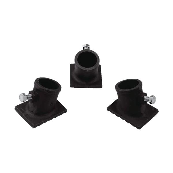 《特長》3点の脚間ロープ掛けが簡単にできて、支柱が安定します。用途支柱の安定と3点ロープ掛けに便利。《仕様》適合支柱：鉄パイプ適合支柱径(mm)：48.6材質 本体：FCD450質量・質量単位 3.4ｋｇ使用条件 傾きのない地面で使用のこと...