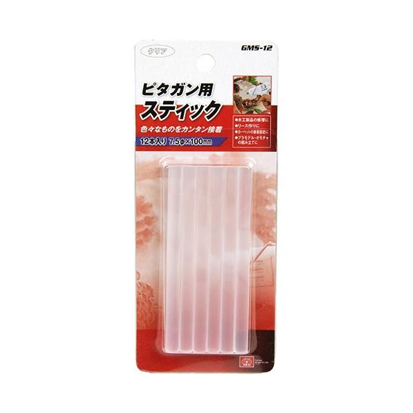 木材・紙・布・皮革・プラスチック等の接着・充填●サイズ：径7.5mmx100mm●12本入●カラー：クリア●適合機種：ピタガンEX(GM-120)・ピタガン(GM-100)※接着用、充填用以外には使用しないでください。※接着面の油、汚れ、サ...