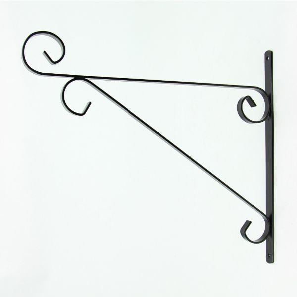 花や観葉植物等を吊るして楽しむ事ができハンギングバスケット用ブラケットです！【サイズ】奥行：約37cm　高さ：約33cm　太さ：約1.8cm重量：約500g材質：鉄細かな傷や錆がある場合がございます。アンティークな風合いをお楽しみください。...