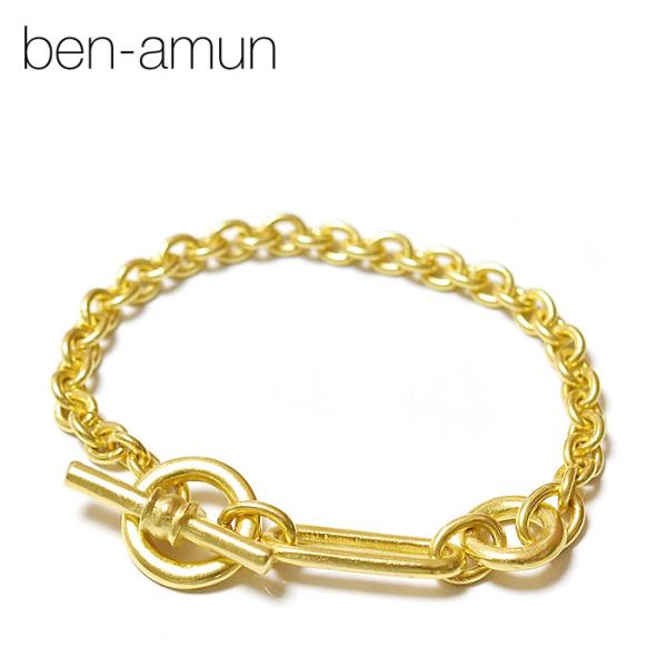 【サイズ】全長：約18cm【素材】Gold Plated (24金コーティング仕上げ)ニューヨーク発のブランド≪BEN-AMUN≫のブレスレットです。ニューヨークのアトリエで熟練した職人によって手作りされており、40年近くにわたり、モダンで...