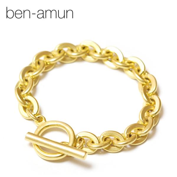 【サイズ】全長：約19.5cm【素材】Gold Plated (24金コーティング仕上げ)ニューヨーク発のブランド≪BEN-AMUN≫のブレスレットです。ニューヨークのアトリエで熟練した職人によって手作りされており、40年近くにわたり、モダ...