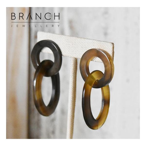 【サイズ】全長：約50mm【主素材】水牛の角ポスト：ステンレススチール【コメント】イギリス発のブランド≪Branch Jewellery≫のピアスです。時代を超越したスタイル、大胆なデザイン、他に類を見ないユニークなジュエリーとして評価が高...