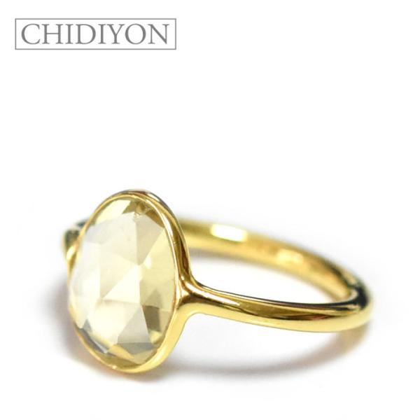 【サイズ】内径：約16mm (約11号)石：タテ約11mm×ヨコ約10mm(最大)【素材】Vermeil (SV925にゴールドコーティング)天然石 シトリンカッティングが美しい天然石シトリンのリングです。透明感のある黄色で、ティアドロップ...