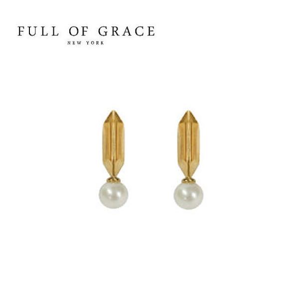 ●サイズタテ：約13mm、ヨコ：約3mm●材質Gold-Plated(14金仕上げ)／パールポスト：スターリングシルバー女性を華やかに演出するコレクションが、幅広い世代から支持されているニューヨーク発のブランド≪FULL OF GRACE≫...