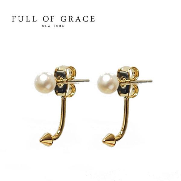 ●サイズタテ：約15mm、ヨコ：約5mm●材質Gold-Plated(14金仕上げ)/パールポスト：スターリングシルバー女性を華やかに演出するコレクションが、幅広い世代から支持されているニューヨーク発のブランド≪FULL OF GRACE≫...