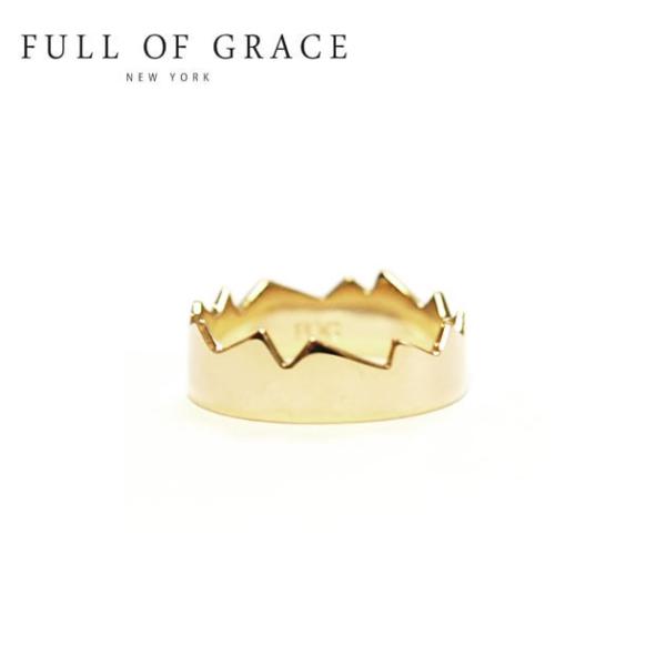 ●サイズ内径（Size 5）：約16mm(約10号)内径（Size 6）：約17mm(約12号)内径（Size 7）：約18mm(約14号)タテ：約6mm●材質Gold-Platedニューヨーク発のブランド≪FULL OF GRACE≫は、...