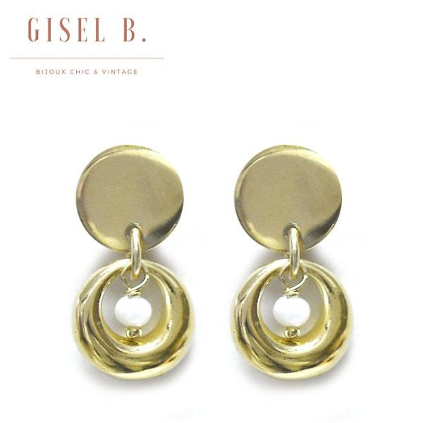 ●サイズ全長：約17mm●素材Gold Plated (18金仕上げ)／パールフランス発のブランド≪GISEL B.≫のピアスです。旅行、出会い、ファッション、自然からインスピレーションを受け、スカンジナビアのミニマリズムと50年代から90...