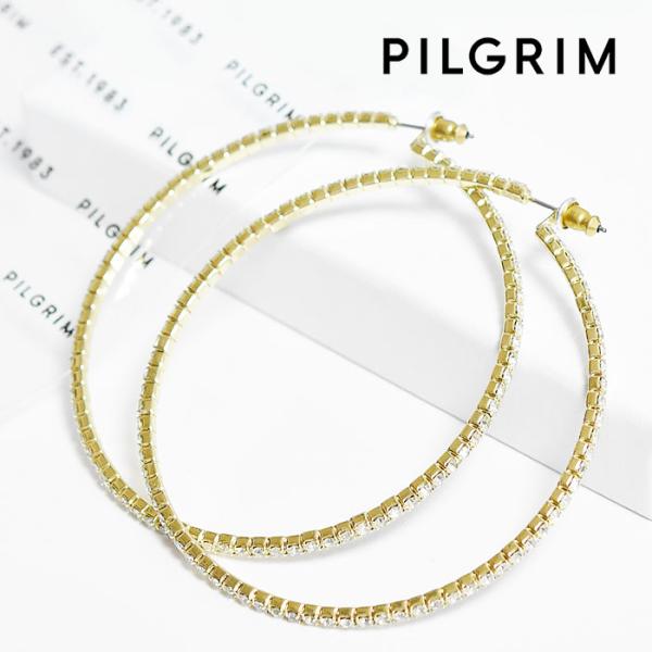 【サイズ】直径：約60mm【素材】Gold Plated (ゴールドコーティング仕上げ)Preciosa Clystal プレシオサ社クリスタルデンマーク発のアクセサリーブランド≪PILGRIM≫のピアスです。PILGRIMは国際的なジュエ...