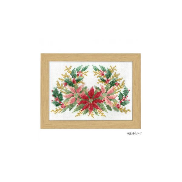オリムパス クロス・ステッチ刺しゅうキット 12ヶ月の花フレーム 12月ポインセチア 7519