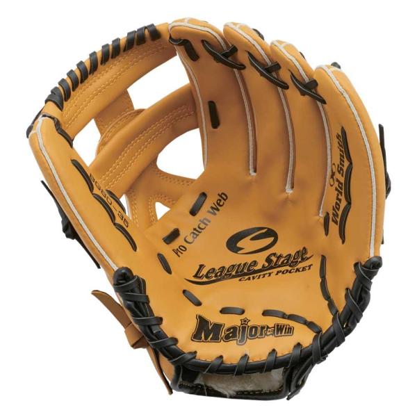 野球 軟式グラブ MIKEL SMITH 合成皮革 BG80-35　右投げ用・クレスト