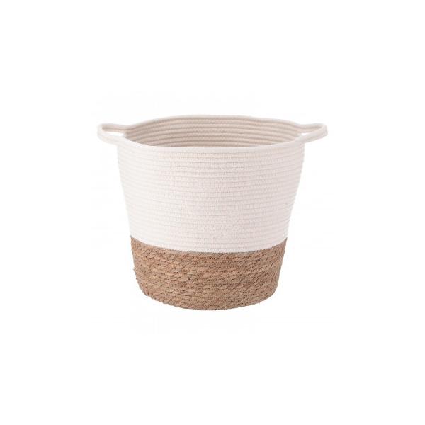 不二貿易 C/D:45385 鉢カバー コットン/ガマ 10号 IV