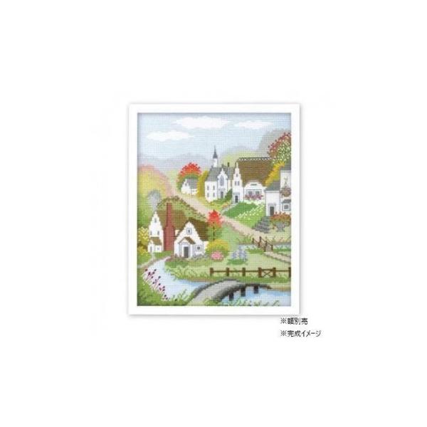 オリムパス ししゅうキット　フレーム　村の秋　7400