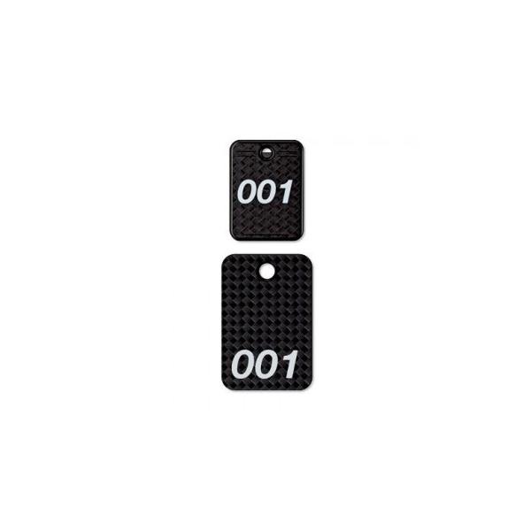 オープン工業 クロークチケット 001〜020 黒 BF-160-BK