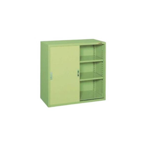 サカエ 工具管理ユニットKU型 スチール引戸タイプ 900×450×880mm グリーン KU-93H