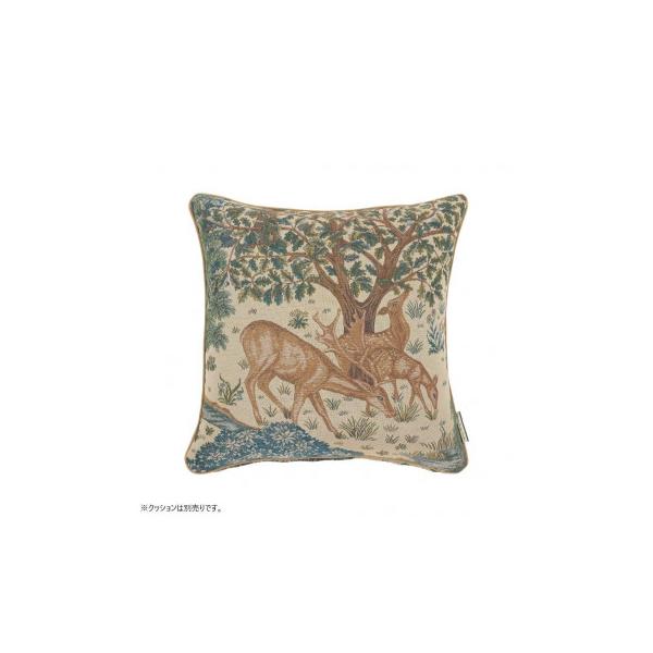 川島織物セルコン Morris Design Studio ザ・ブルック 背当クッションカバー 45×45cm LL1749 BE ベージュ