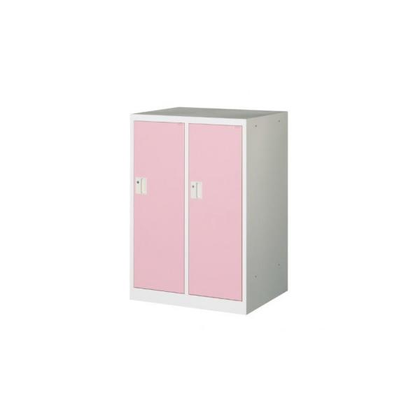 ミニロッカー(シリンダー錠) 2人用 ピンク COM-MLK2-P
