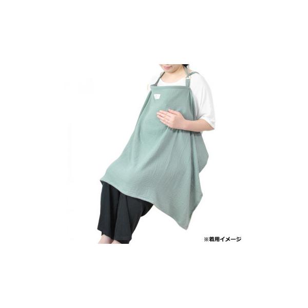 アビックス マミールナ エプロン型赤ちゃんが見える授乳ケープ 緑 フリー 759753