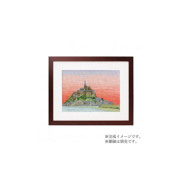 ししゅうキット　7211(オフホワイト)　世界遺産と世界の風景から　モン・サン・ミシェル