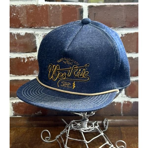 ウエストライド WEST RIDE 25SS BB CAP：WR RATTLE SNAKE DENIM型から日本製となるBASEBALL CAP。豊富なカラーリングと、新潟職人による刺繍。バックのアジャスターにはナイロンベルト&amp;バッ...