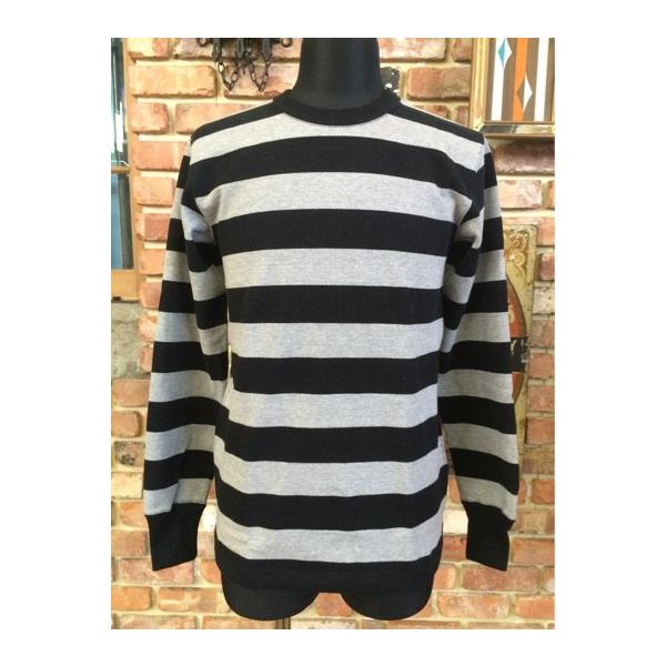 WEST RIDE ウエストライド HEAVY BORDER LONGTEE BLK×H.GRAY