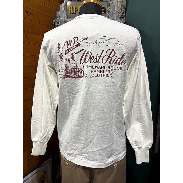 WEST RIDE L/S TEE SHIRTS PT.L.TEE. 25-04入荷しました☆WESTRIDE 25FW NEW ITEM「PT.L.TEE. 25-04」バイクと山々、そして空と道。「帰る場所＝家路」を探して彷徨うRAMB...