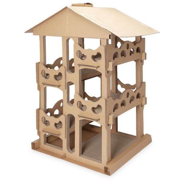 あなたの猫の引っかきとストレッチの必要性を、ひとつの便利な場所で満たしましょう！ 再生可能なリサイクル素材で作られ、この環境に優しい猫の引っかきタワーで家具を損傷から保護します。 キャットニップも含まれています。 あなたのキティがスクラッチ...