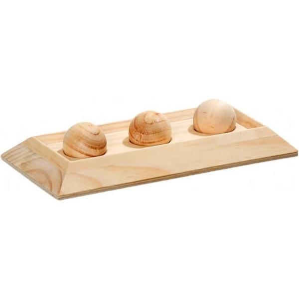 ベルギーの有名ブランド！世界中で販売されている人気ブランドです。 ハムスターちゃん用の知育玩具です。フードボード付きの木球3個入り。くぼみの中に野菜、軽食、果物を入れてください。 ボールはより多く押すと簡単に押しのけることができます。 サイ...