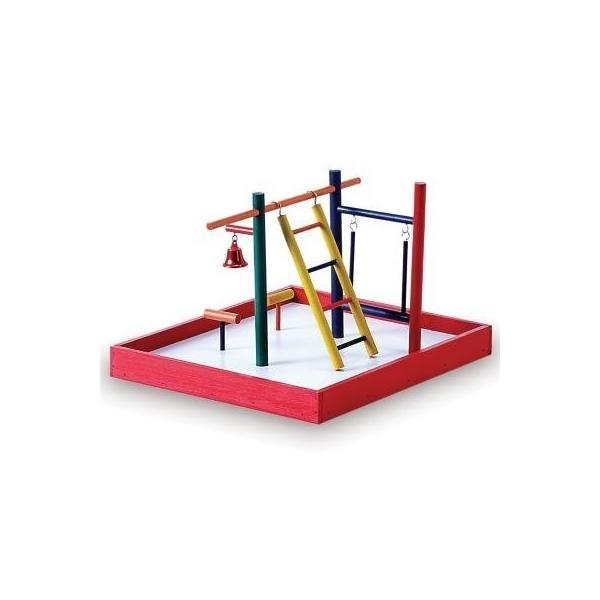 シカゴ発１５０年以上の歴史をもつ信頼のペットメーカー！鳥ちゃんたちの遊び場です。オカメインコおよび小さなオウムのために設計されました。 はしごやブランコ、鈴など鳥ちゃんたちの好奇心を駆り立てるのにピッタリな持ち運びプレイパークです。 ■サイ...