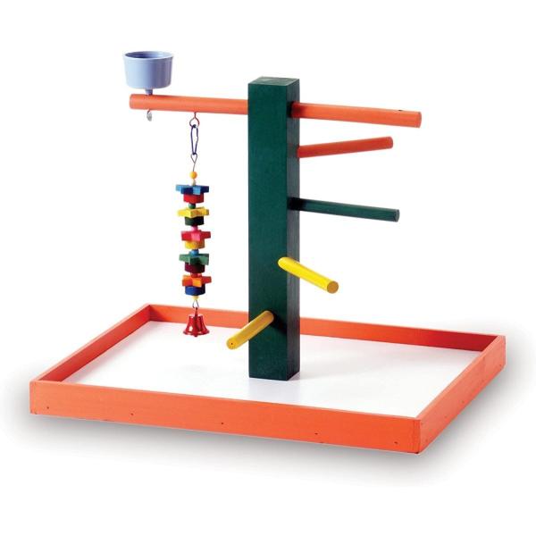 シカゴ発１５０年以上の歴史をもつ信頼のペットメーカー！鳥ちゃんの簡易遊び場。鳥ちゃんに必要な運動と刺激を与えます。 土地ちゃんのために設計されたこの遊び場は固い柱のような木でできていて無害な塗料を使用しています。 ベース部分はラミネートが施...