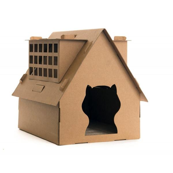 ※Catopiaキャットハウスはフラットで、組み立てが簡単です。    リサイクルされた段ボールで作られた洗練されたユニークなデザインは、組み立てが簡単なので、猫ちゃんはすぐに使用を開始できます 猫のスクラッチャー、ラウンジャーとしてお使い...