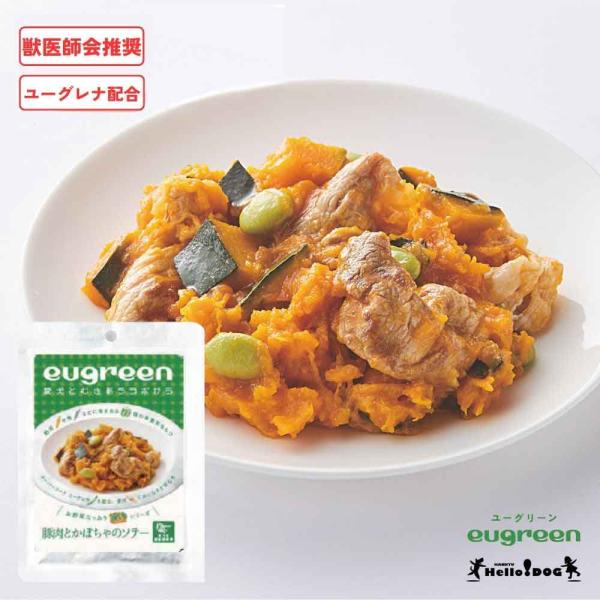 画像はイメージです【原材料】豚肉・かぼちゃ・枝豆・・ユーグレナグラシリス【内容量】100g【成分値】粗タンパク質7.1％以上、脂肪8.3％以上、粗繊維0.4％以下、灰分0.8％以下、水分79.1％以下【カロリー】114kcal/100ｇあた...