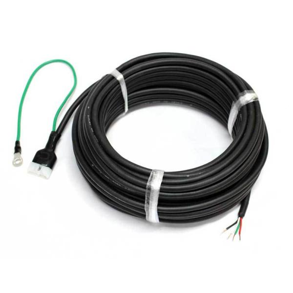 アイコム　オートアンテナチューナー　AH-3、AH-4用シールド付きコントロールケーブルシールドされていますので、回り込みの発生をおさえられます。全長約20m電線の太さ:約6mm線の色:黒色※コネクターから出ている緑の線を、無線機のアース端...