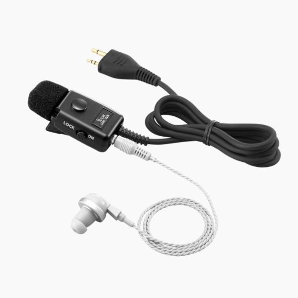 ・マイク感度の3段階切替スイッチを装備・PTTスイッチを装備・イヤホン付属