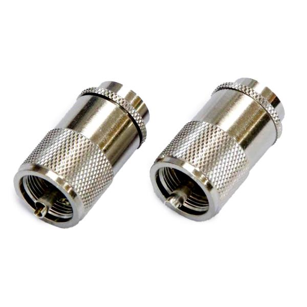 10D-2V/FB用M型コネクター　2個セットニッケルメッキ処理国内生産ミリネジ