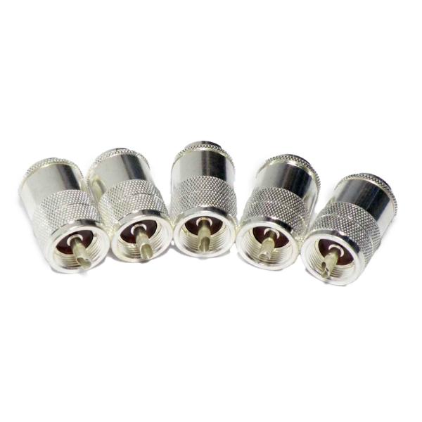 10D-2V/FB用　M型コネクター　5個セット国内生産ミリネジニッケルメッキ