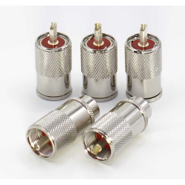 8D-2V/FB用コネクター　5個セットニッケルメッキ処理ミリネジ国内生産