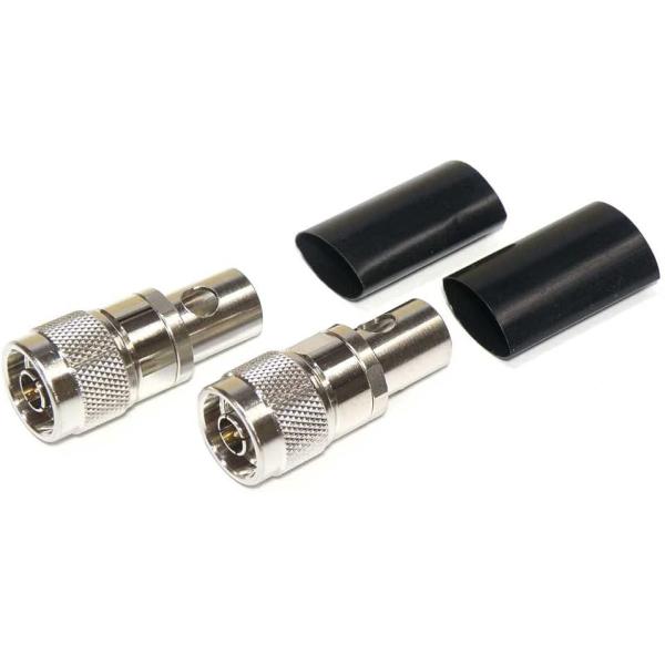 ２個セット 8D-2V/FB用 N型コネクター NP-8X クロムメッキ 国内生産品
