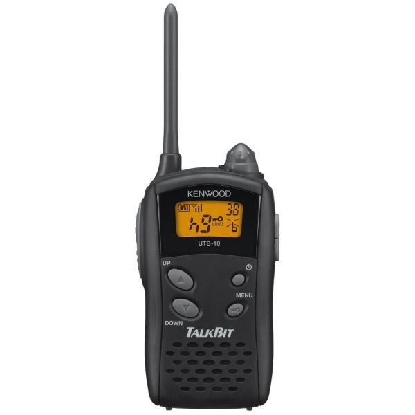 【発売日：2015年05月15日】ケンウッド　TALKBIT　UTB-10・免許・資格不要、飲食店や店舗でよく使われている特定小電力トランシーバーです・20チャンネル、IPX2（防滴II形）高さ：103.9 mm 幅：55.5 mm 奥行：...