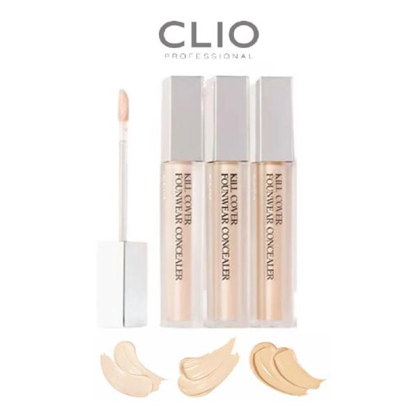 CLIO クリオ キルカバー ファンウェア コンシーラー　韓国コスメ[CLIO KILL COVER FOUNWEAR CONCEALER]02 LINGERIE/ランジェリー (21号 ピンクベージュ)03 LINEN/リネン (21号 ...