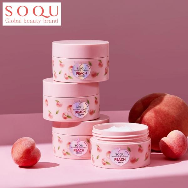 SOQU 公式 ソキュ― PLUMPING＆FIRMING PEACH CREAM ピーチクリーム 70ml ピーチクリーム コラーゲンクリーム  保湿  韓国コスメ