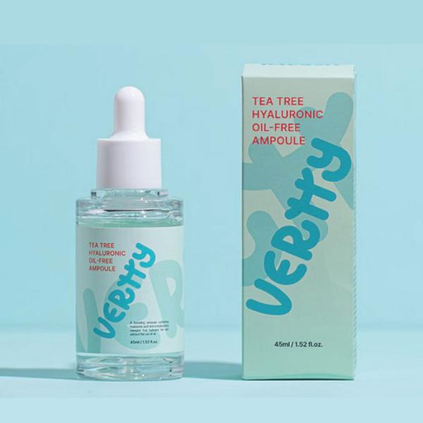 [VERTTY] ティーツリー ヒアルロニック オイルフリー アンプル 45ml ベルティ Tee Tree Hyaluronic Oil-free Ampoule 韓国コスメ セラム serem ヒアルロン酸 乾燥肌 水分 保湿 美容液
