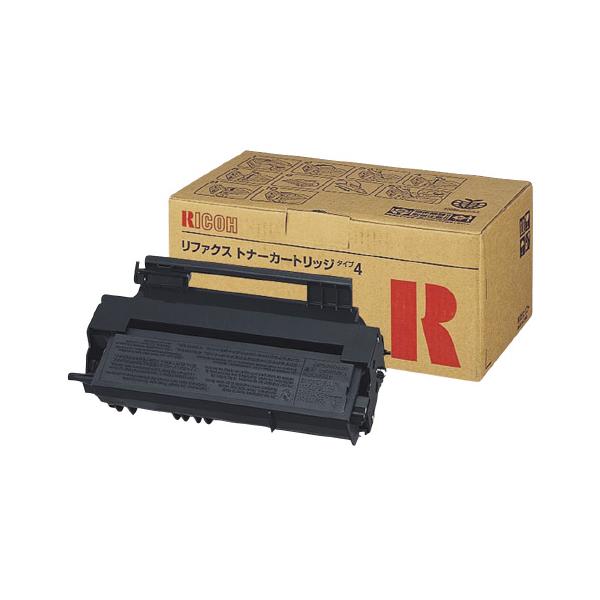 ●色：ブラック　●ＦＡＸ用（リコー純正品）　●メーカー型番：リファックストナーカートリッジタイプ４　●リコー対応機種：リファックスＣＬ１０ＡＤＤＹ／ＣＬ１１／ＣＬ１５ＤＵ　ＩＰ−ＬＩＮＫ／１５Ｌ　ＩＰ−ＬＩＮＫ　●印刷可能枚数：３０００枚（...
