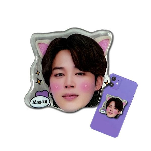 ■商品説明■貼るだけで簡単に装着！長時間スマホを使用する際に、手の負担を軽くします◎スマホスタンドとしても使用可能！角度の調整もできちゃいます◎厚みのあるビニール製なので、軽くて割れるも心配なし！コミカルな写真が可愛くて癒やしです(*^^*...