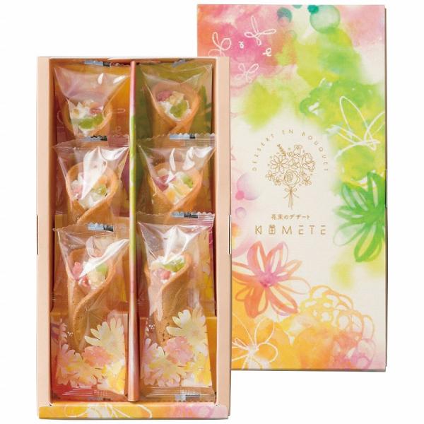 ● 商品名 ： KOMETE　花束のデザート6個入● 商品コード ： a26pd403478● 価　格 ： 1,080円（税込）※1個あたり● ご注文単位 ： 3個以上 　　　　　　　　※上記数量でご注文下さい。■その他、商品の詳細は本ペー...