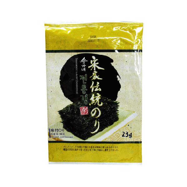 ※韓国のりはごま油と塩を加味した独特の風味があり、ご飯のおかずやお酒のおつまみに最適です。海苔は美容と老化防止に効果があるとされています。のりはミネラル、カルシウム、鉄分および食物繊維をたくさん含んだ自然食品です。岩にくっ付いたのりを採取し...