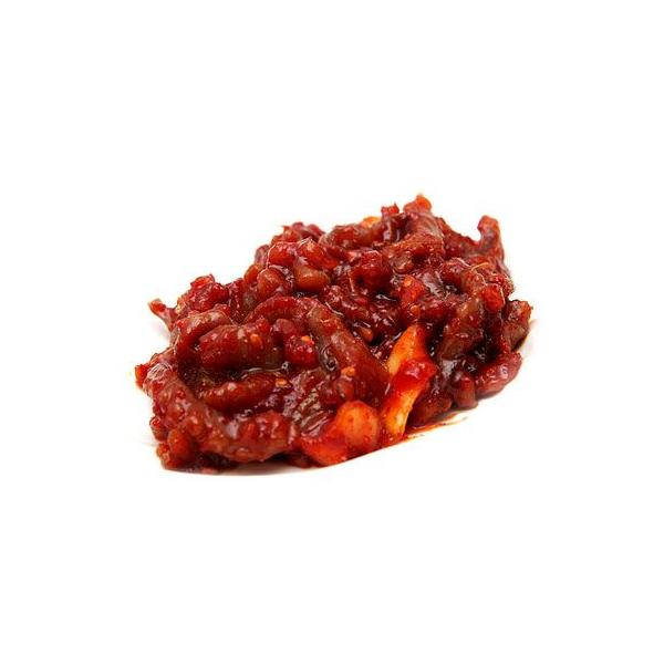 新鮮な材料を使って作った韓国産タコの塩辛。